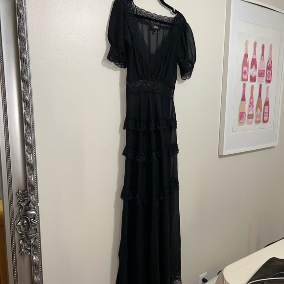 Dolls Kill | Dresses | Dolls Kill Black Lace Tiered Maxi Dress | Poshmark